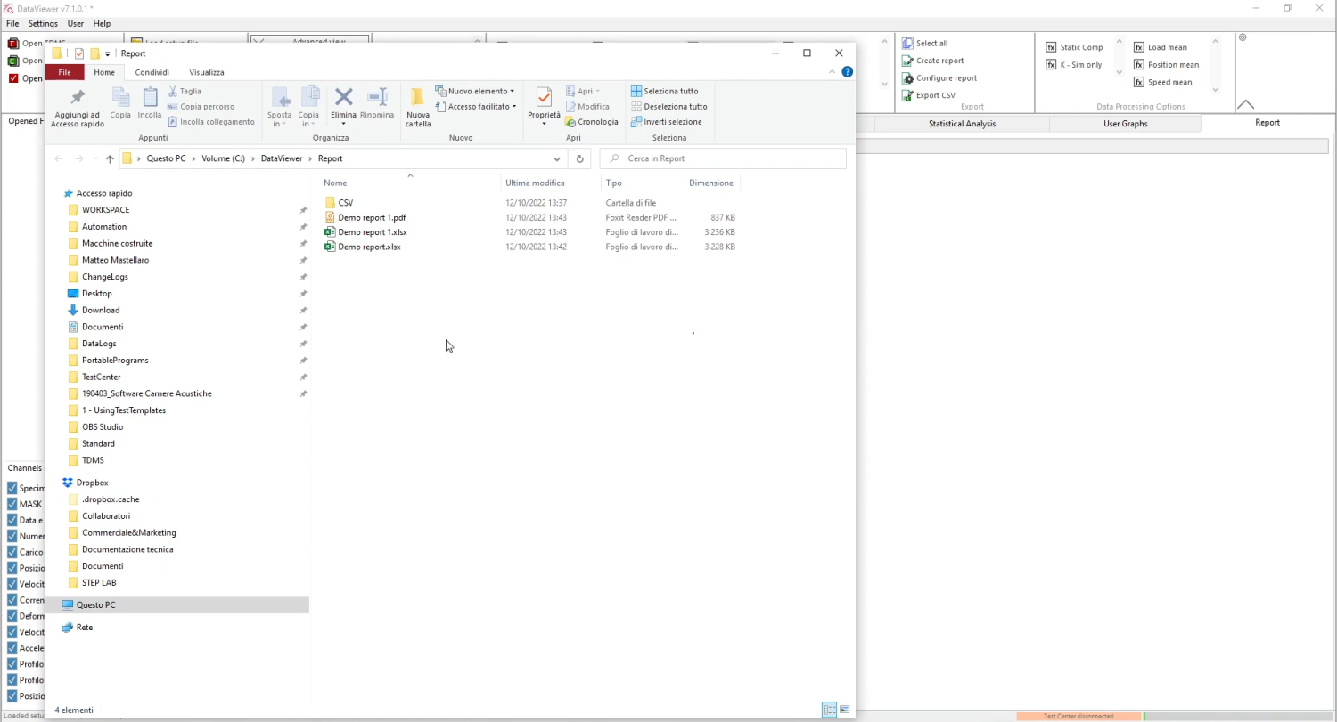 Test Center - Software for mechanical tests - STEP Lab